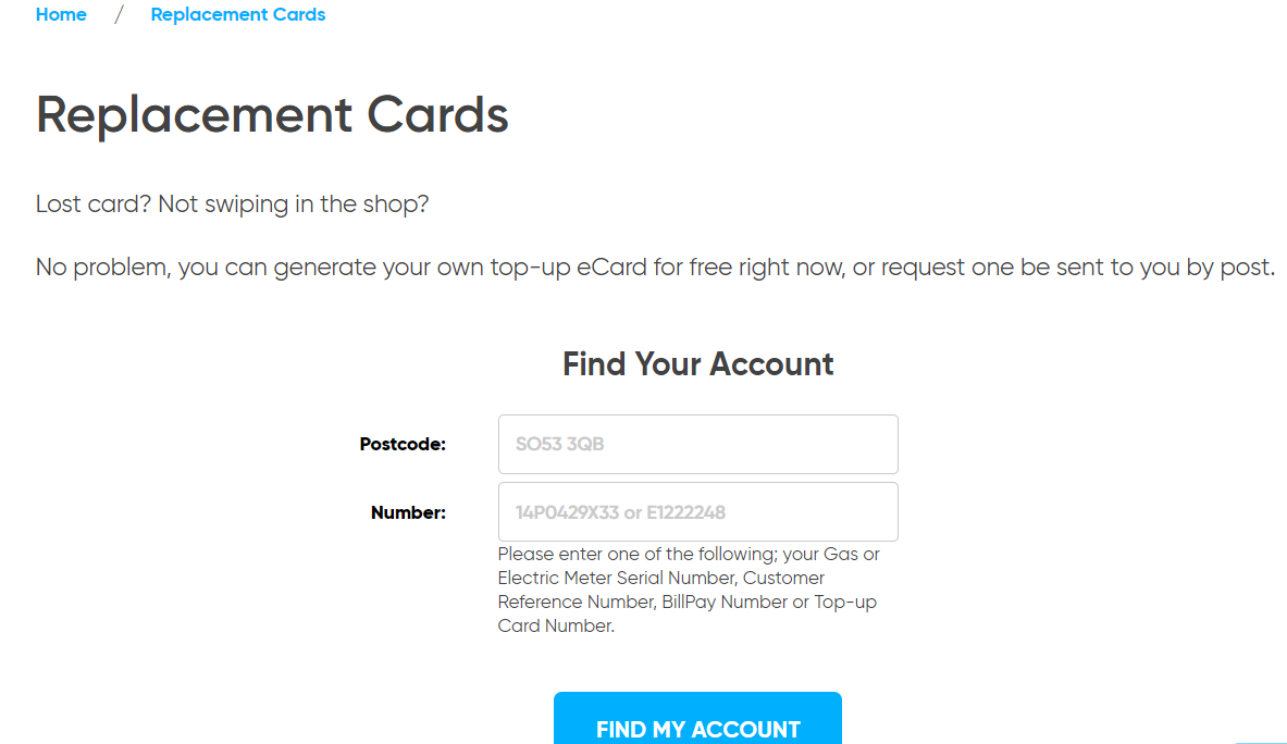 How to: Request a Replacement Top-up Card - Utilita Community